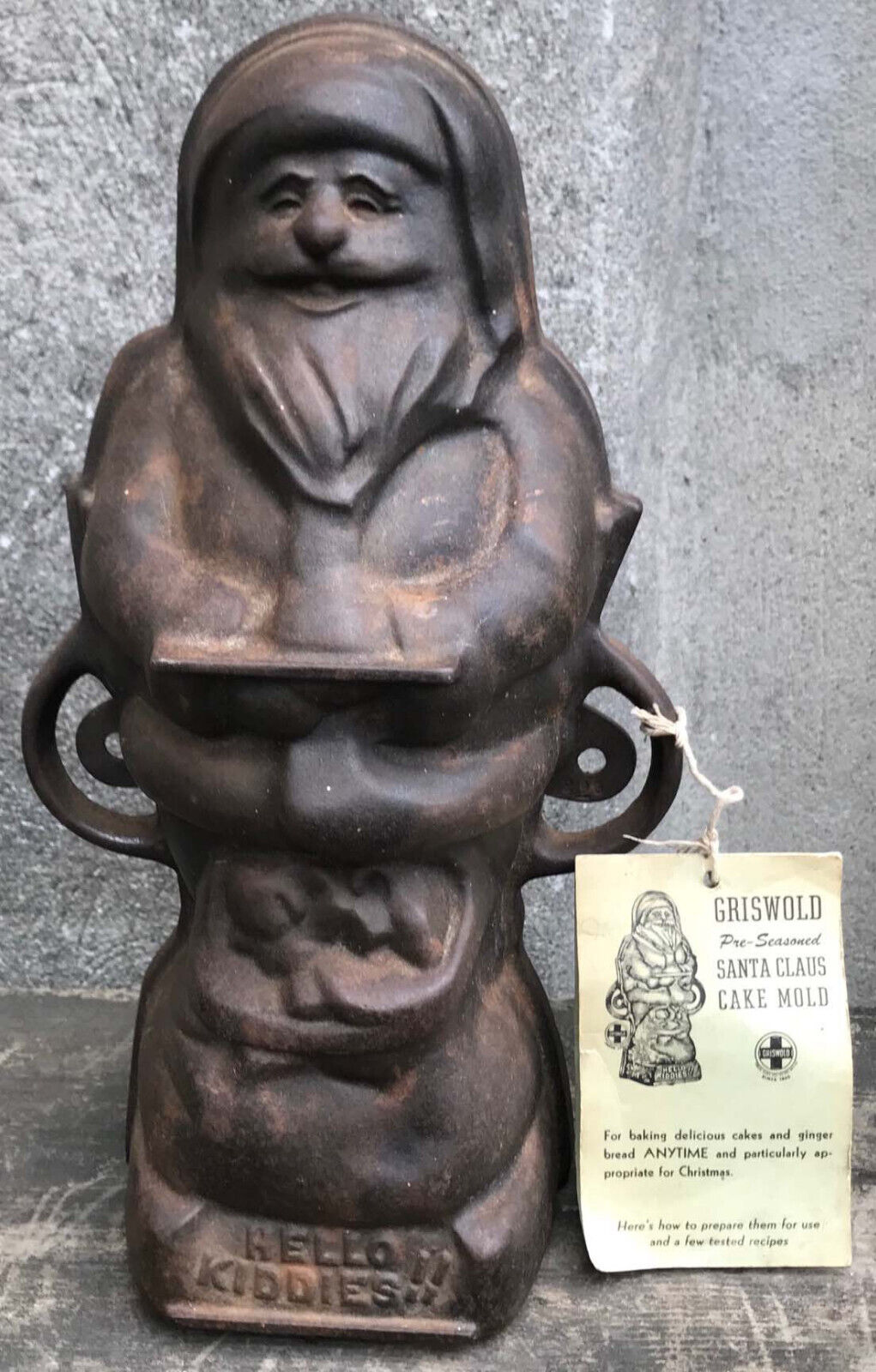 Griswold Vintage Cast Iron Santa Cake Molds: Real or Reproduction ...