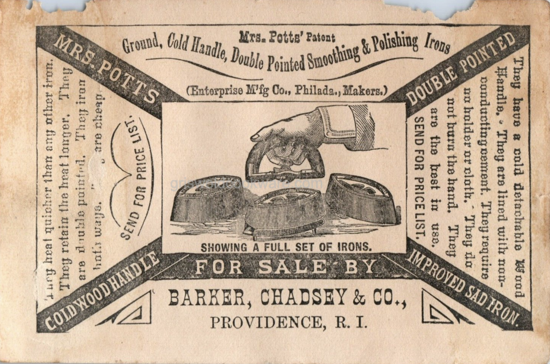 The "Mrs. Potts" Sad Iron - Griswold Cookware