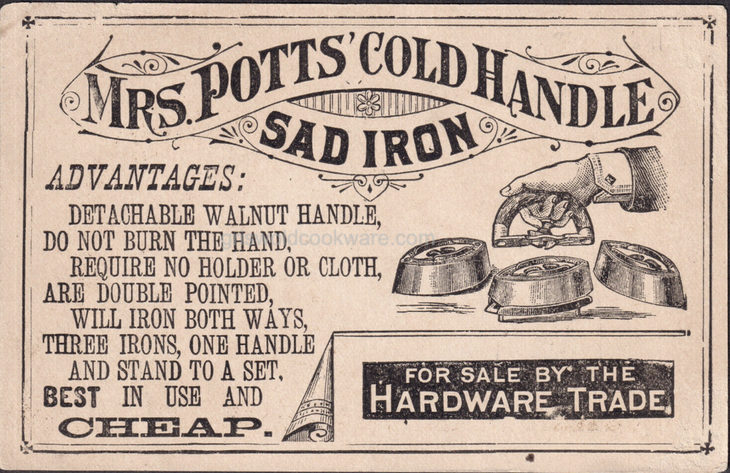 The "Mrs. Potts" Sad Iron - Griswold Cookware