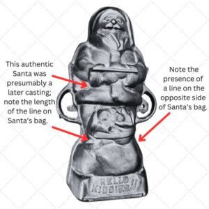 Griswold Vintage Cast Iron Santa Cake Molds: Real or Reproduction ...